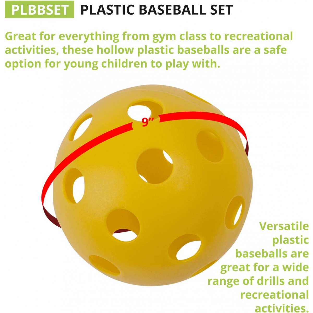 PLASTIC BASEBALL SET, Champion, Champion, PLBBSET - The Craft Shop, Inc.
