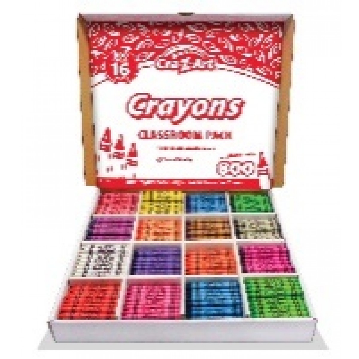 Crayon Classroom pack 16 color 800 count Box - The Craft Shop, Inc.