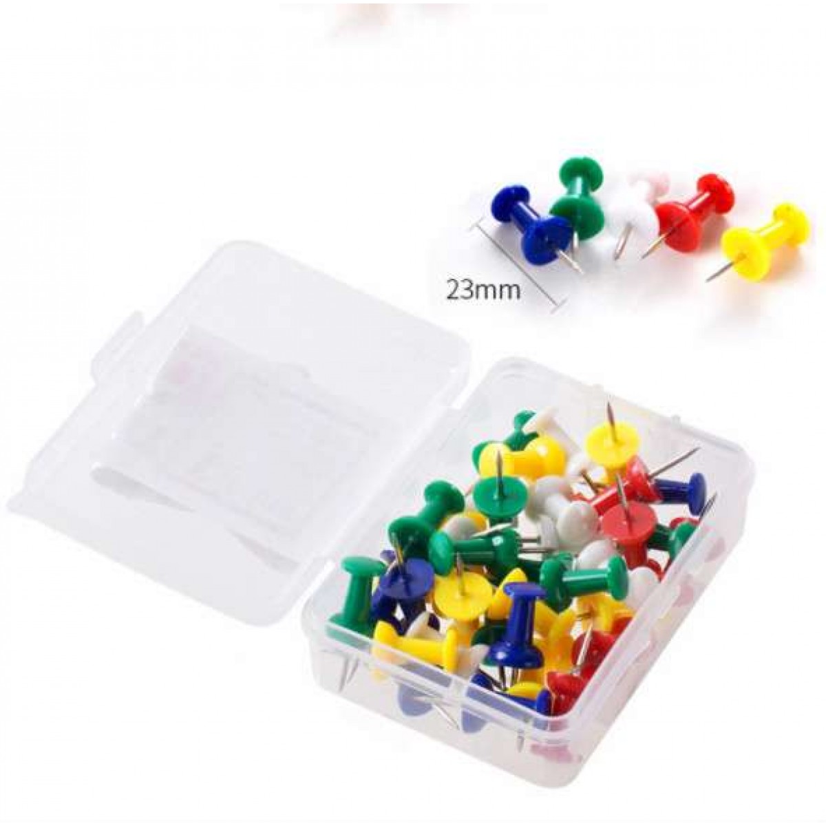 Push Pins – 100/Pk, Rainbow Board Tack Set for Bulletin Boards, Maps ...