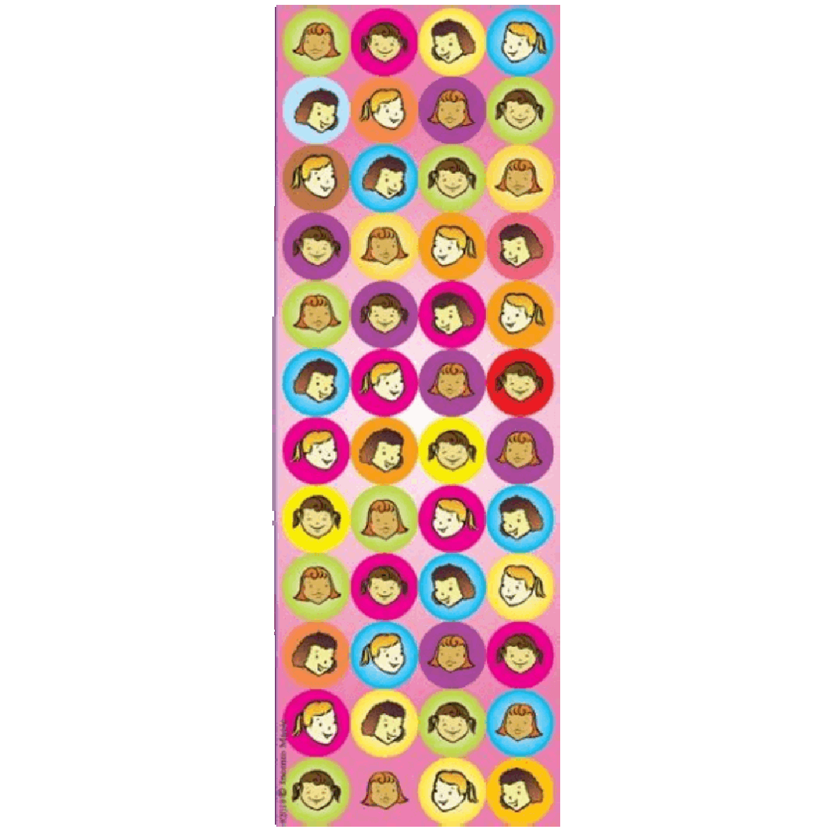Girl Character Face Circle Dot Stickers - The Craft Shop, Inc.