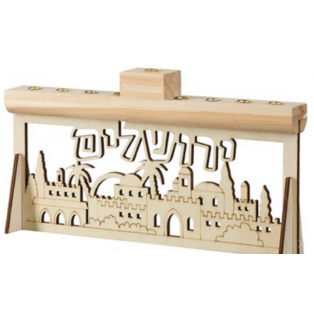 Menorah With Yerushalayim - The Craft Shop, Inc.
