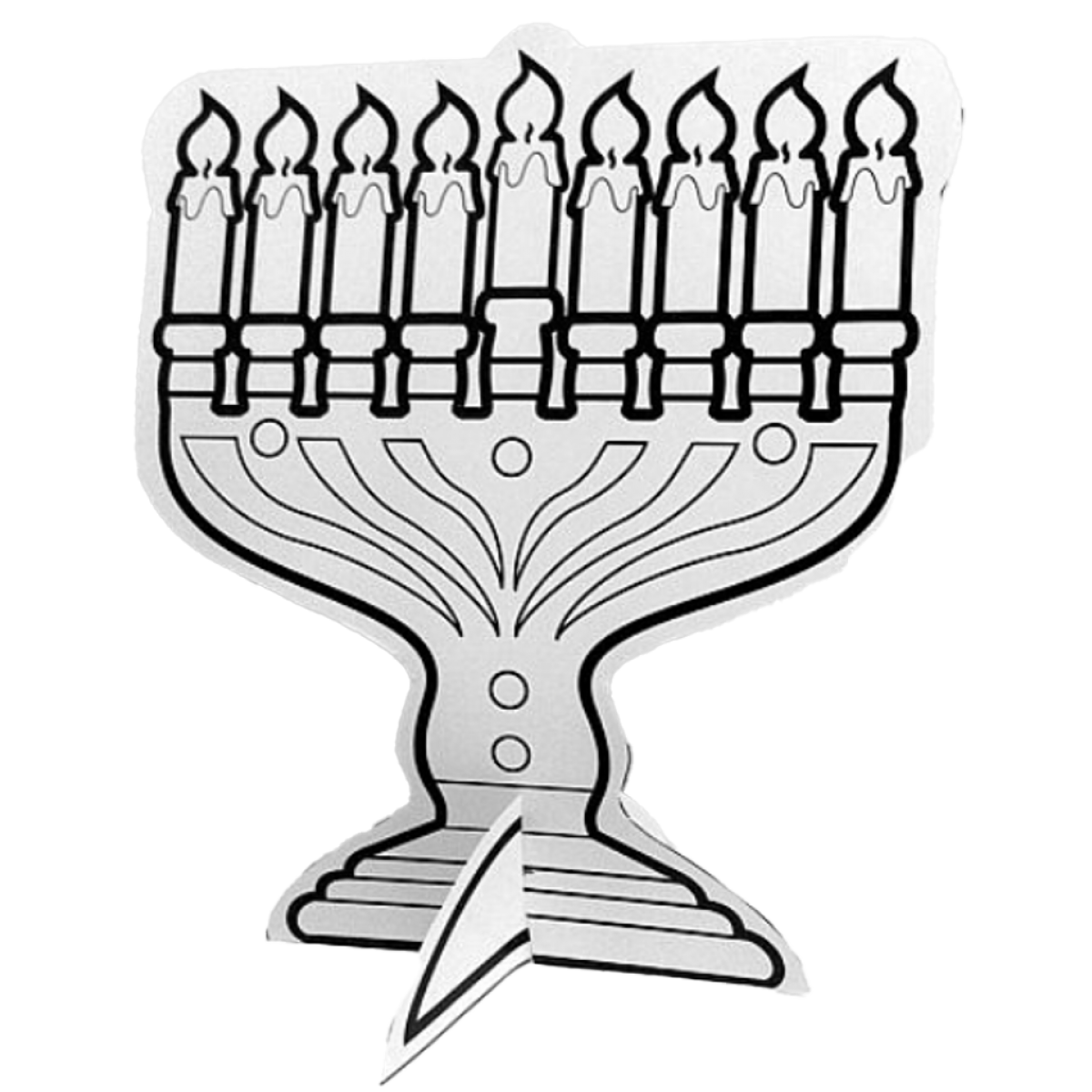 3D Standing Menorah – 36 Pcs, 7" x 8" - The Craft Shop, Inc.