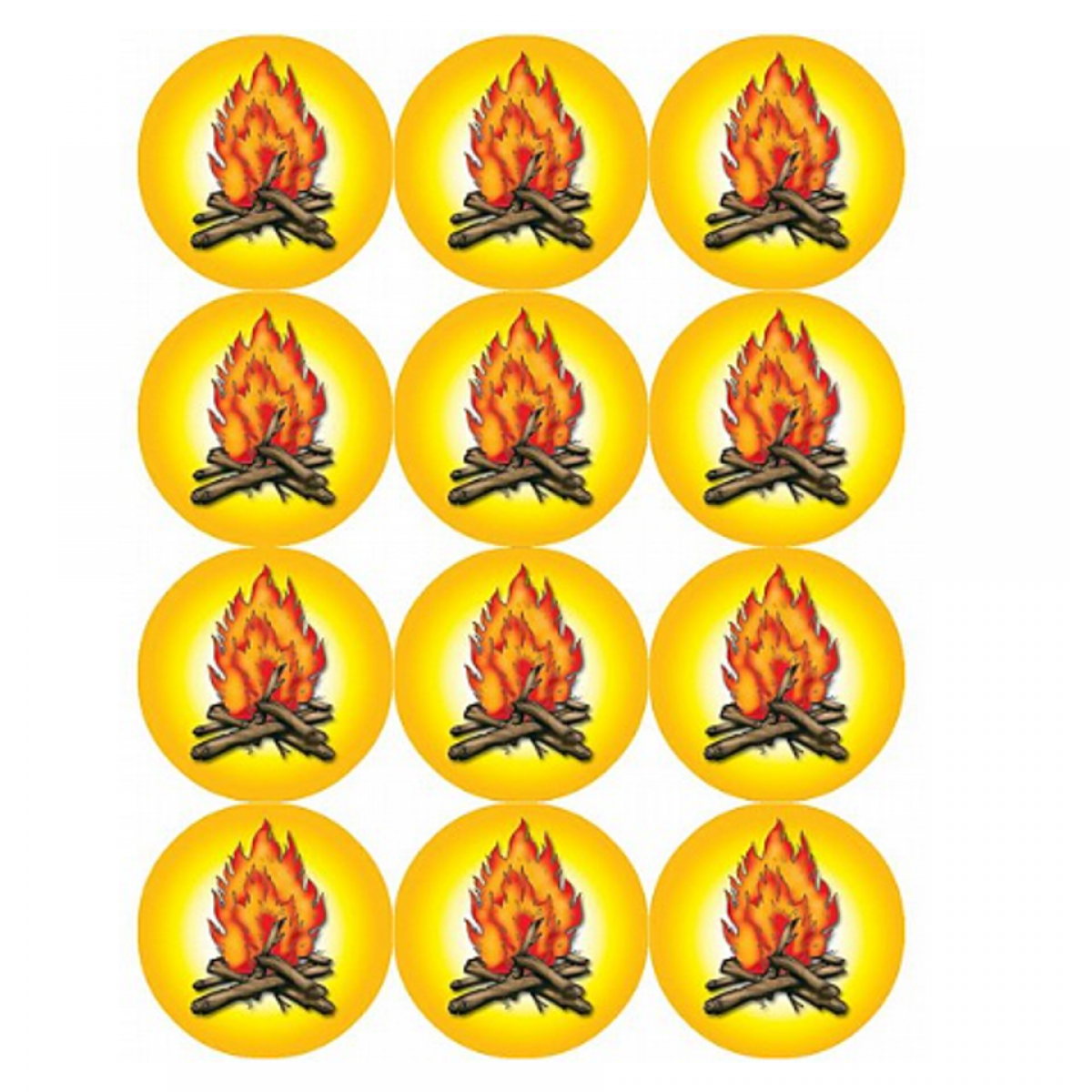 Bonfire Stickers 1 1/2" 10 Sheets - The Craft Shop, Inc.