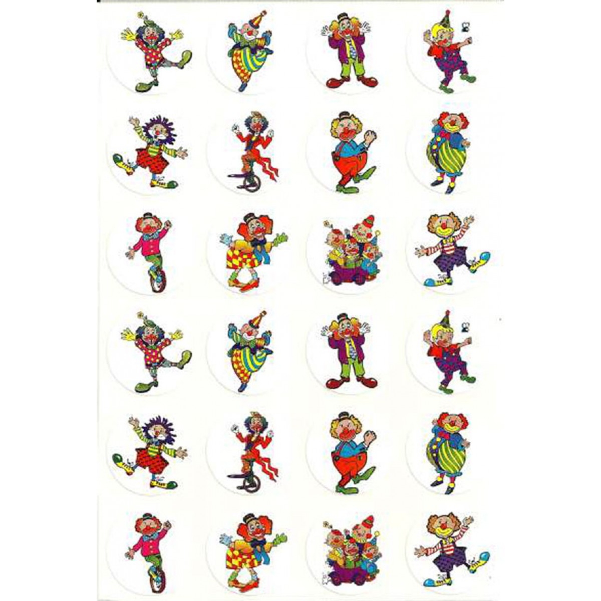 TCS-IL, 549, Dancing Clowns Stickers - The Craft Shop, Inc.