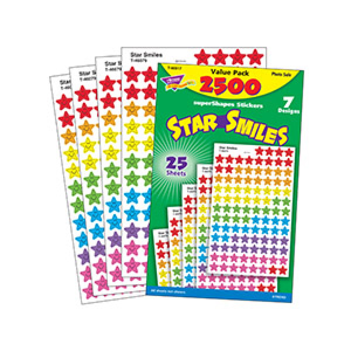 Star Smiles Stickers, Trend,T46917 - The Craft Shop, Inc.