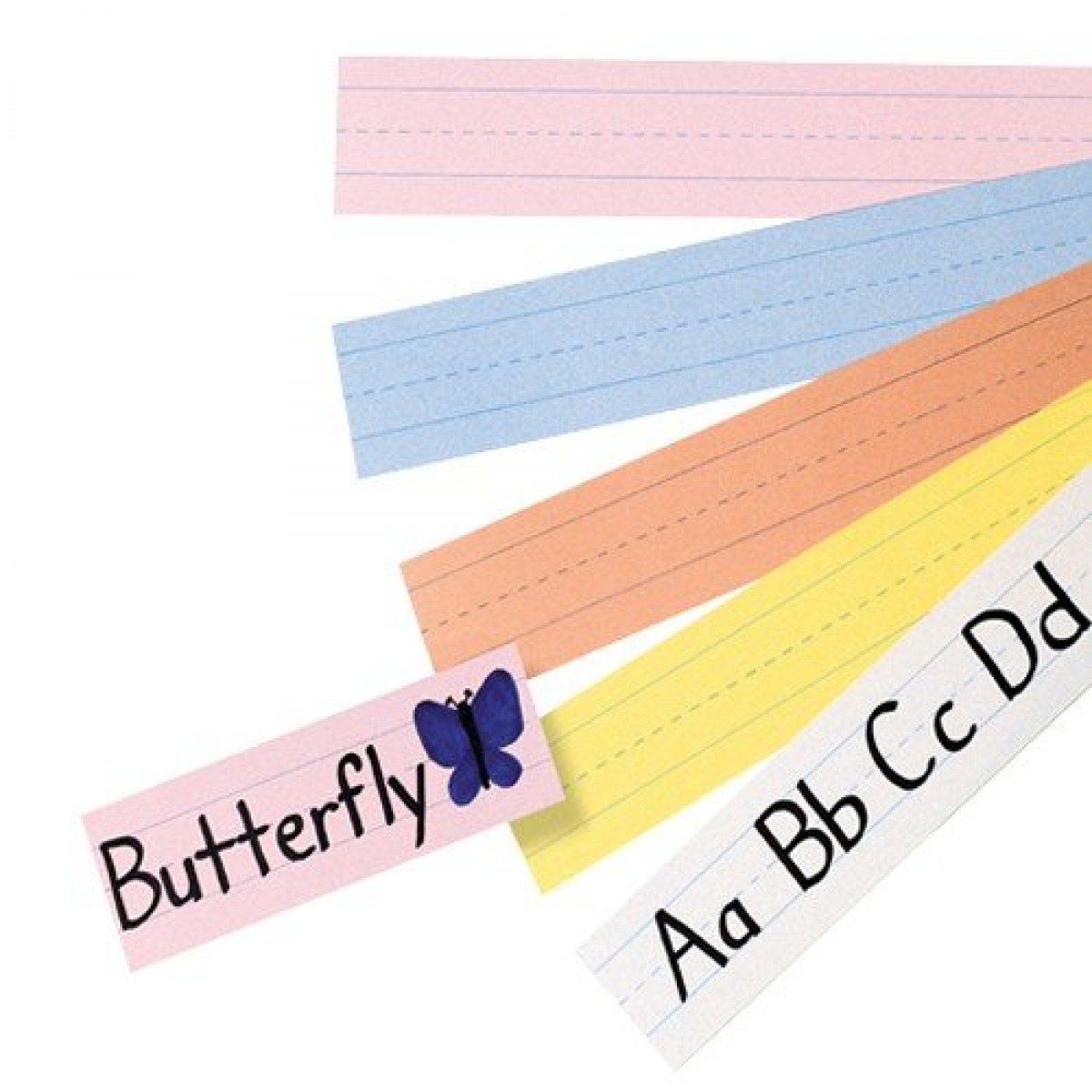 SENTENCE STRIPS 100/PK ASSORTED RULED - The Craft Shop, Inc.