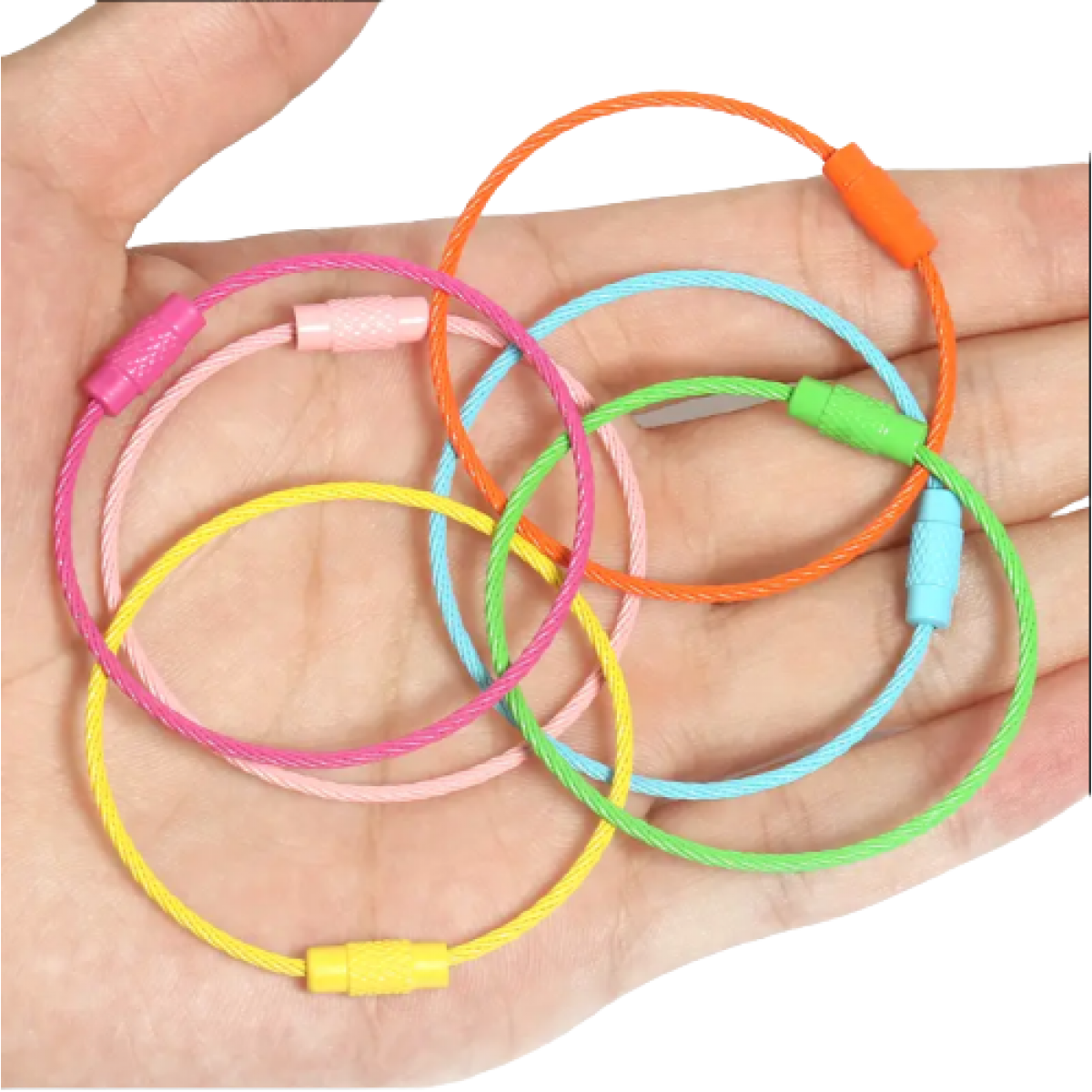 Colored Wire Keychain 2" 10/pk - The Craft Shop, Inc.
