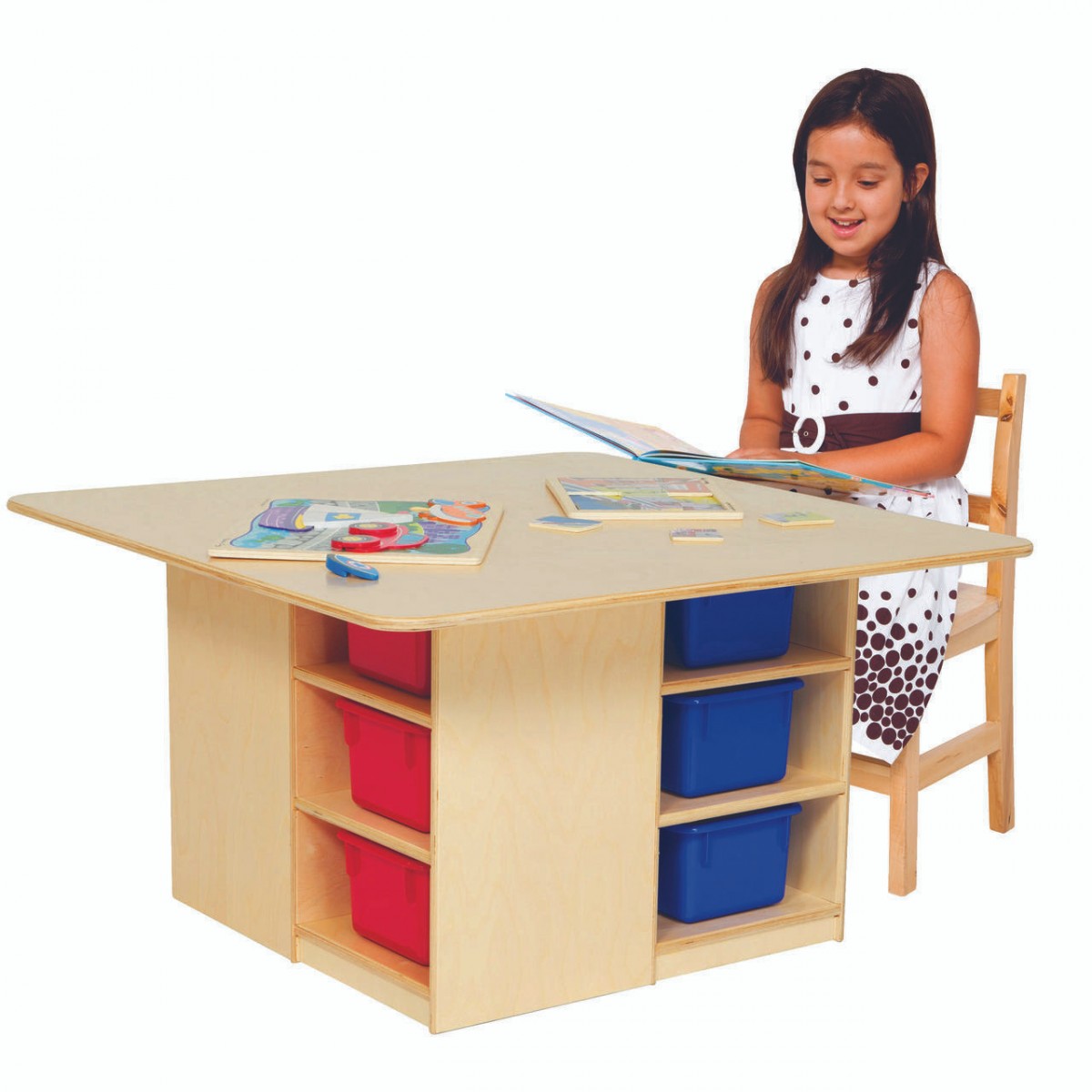 Cubby Table with (12) Color Trays - The Craft Shop, Inc.