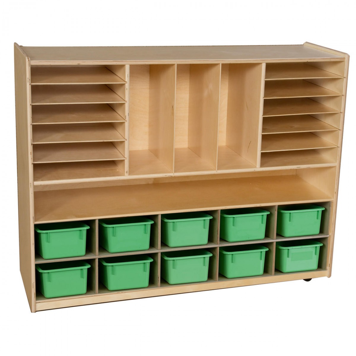 Multi-Storage with 10 Lime Green Trays - Storage - Furniture, Storage ...