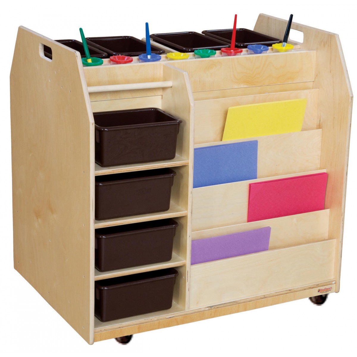 Trolley Art Cart with Brown Trays - The Craft Shop, Inc.