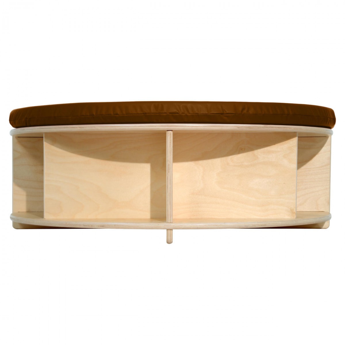 Read-A-Round Circle Bench with Brown Cushion and Trays - The Craft Shop ...