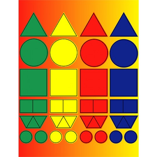 Stickers, 25 Sheets - Basic Shapes - The Craft Shop, Inc.