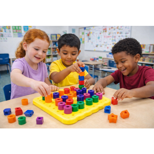 Shapes Pegs & Pegboard | Fine Motor & STEM Learning Set - The Craft ...