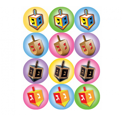 Round Dreidel Sticker - The Craft Shop, Inc.
