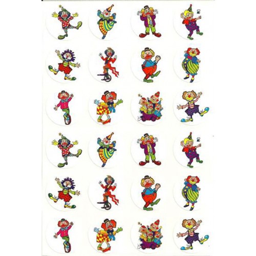 TCS-IL, 549, Dancing Clowns Stickers - The Craft Shop, Inc.