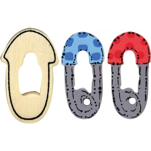 Wood Safety Pin - Wood Basics - Craft Basics - The Craft Shop, Inc.